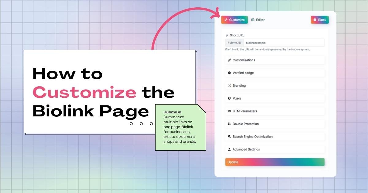 How to Customize the Biolink Page - Guide Articles - Hubme